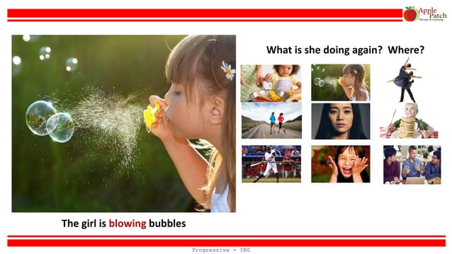 Shining the Light on Speech & Language: Progressive Verbs -ING | PPT