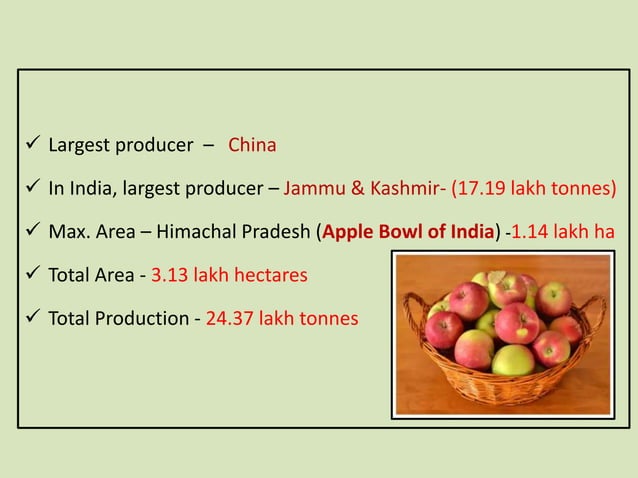 Temperate fruit crop production technology of Apple | PPTX