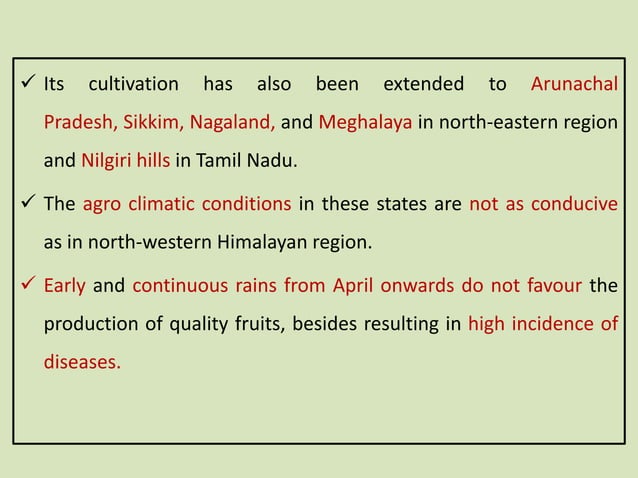 Temperate fruit crop production technology of Apple | PPTX