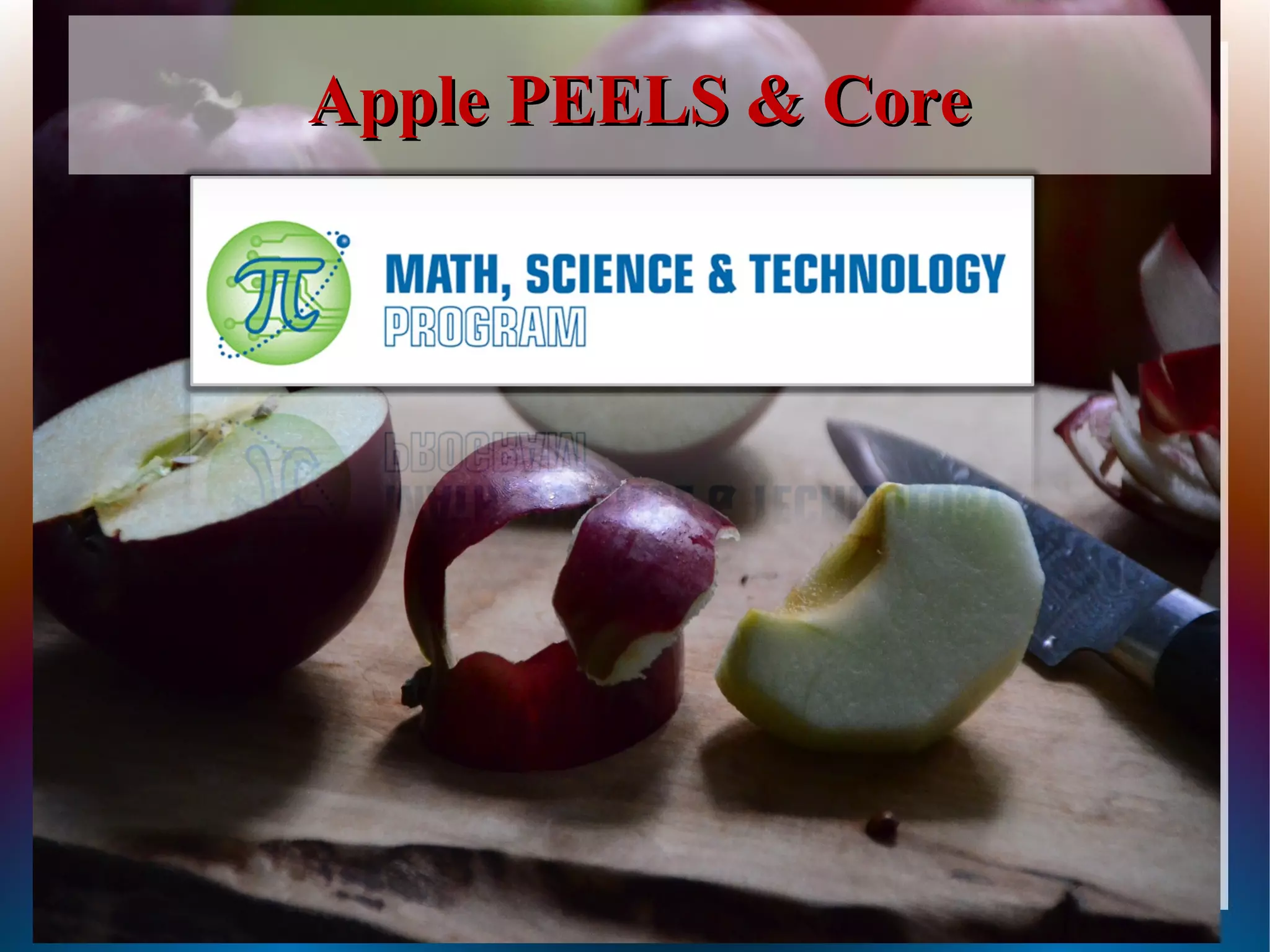Apple peels core | PPT