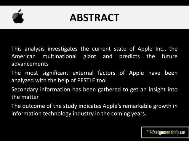 Apple PESTLE Analysis and Case Study | PPT