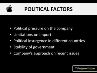 Apple PESTLE Analysis and Case Study | PPTX