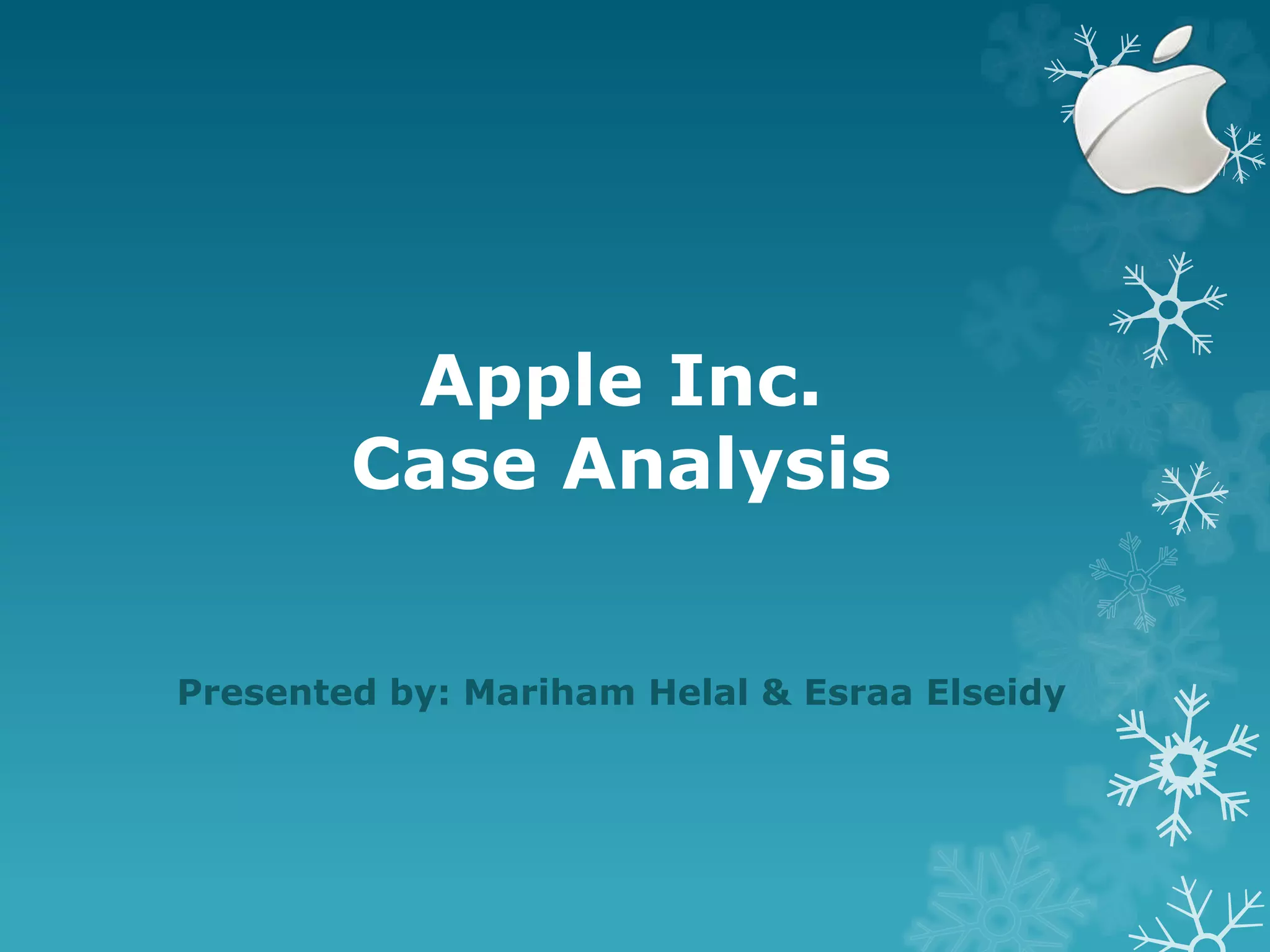 Apple inc. Strategic Case Analysis Presentation | PPTX
