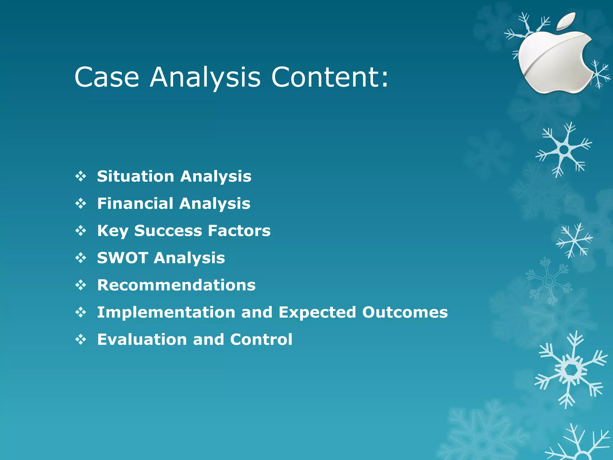 Apple inc. Strategic Case Analysis Presentation | PPTX