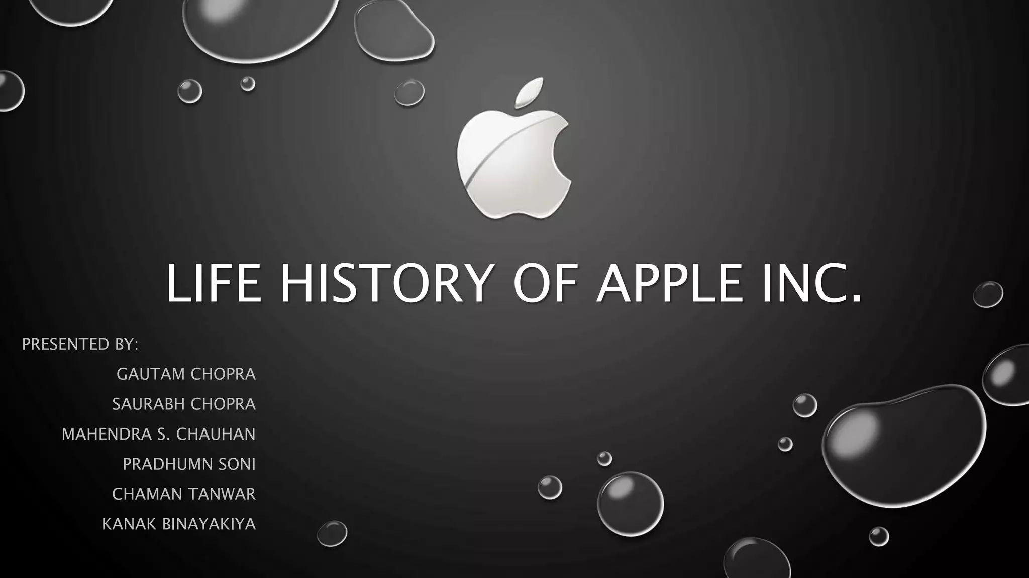 Apple Inc. Life History | PPTX
