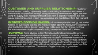 Management information system on Apple company | PPTX