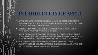 Management information system on Apple company | PPTX