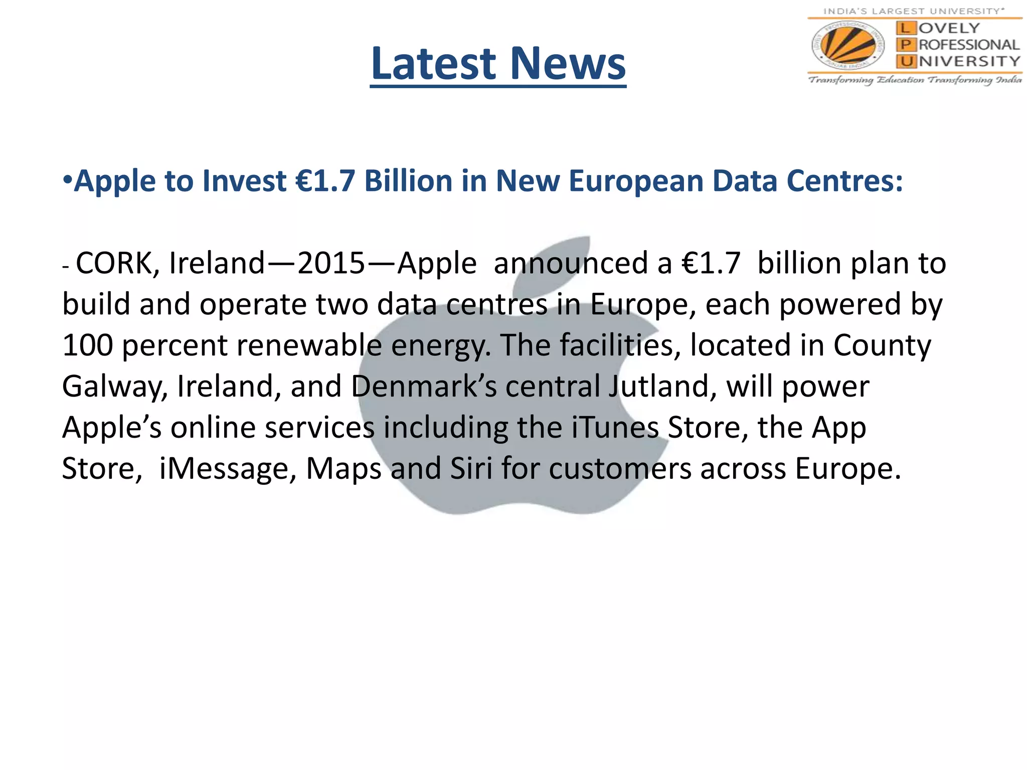 Presentation On Apple Inc | PPTX