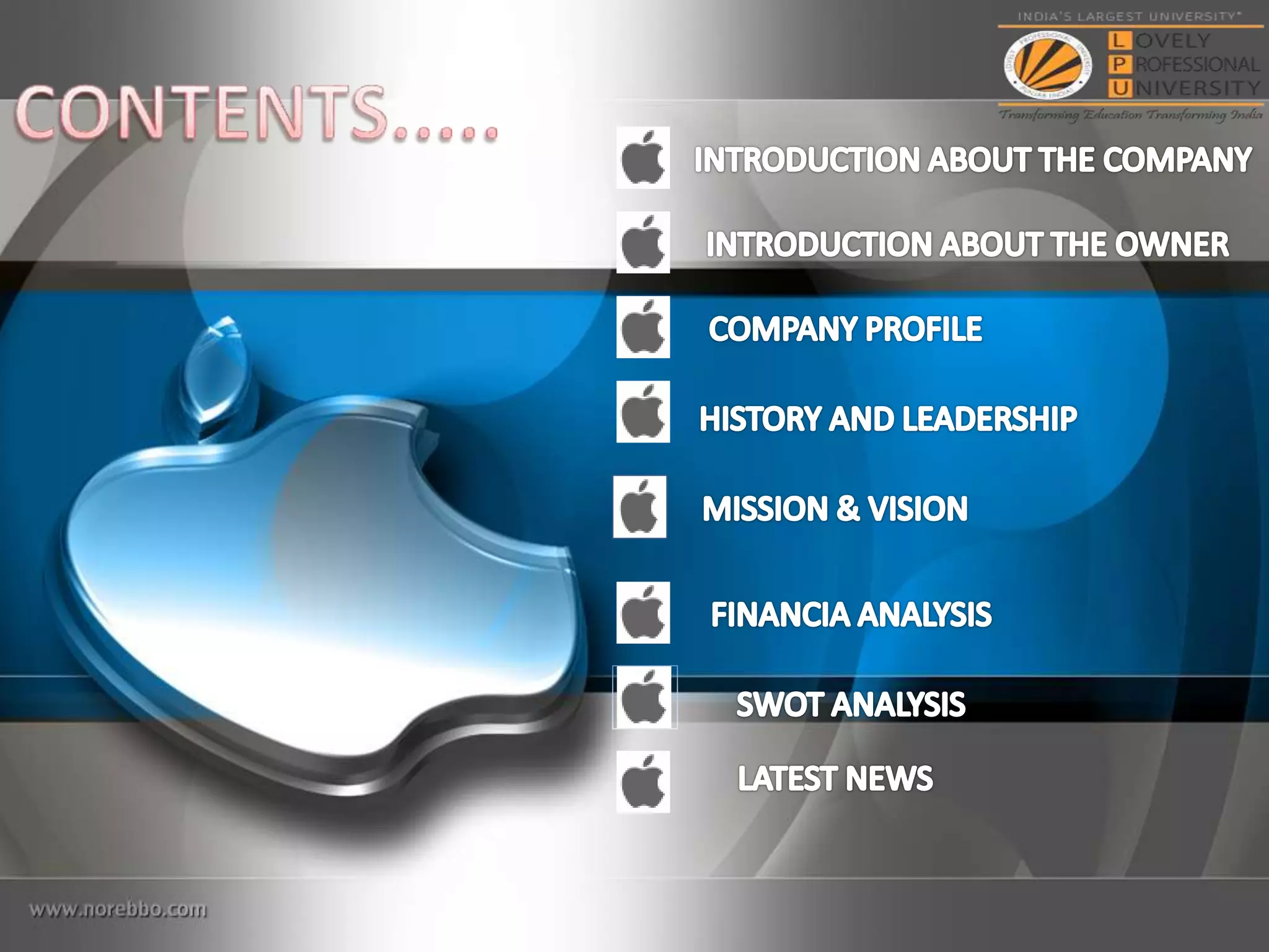 Presentation On Apple Inc | PPTX