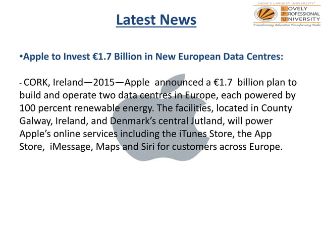 Presentation On Apple Inc | PPTX