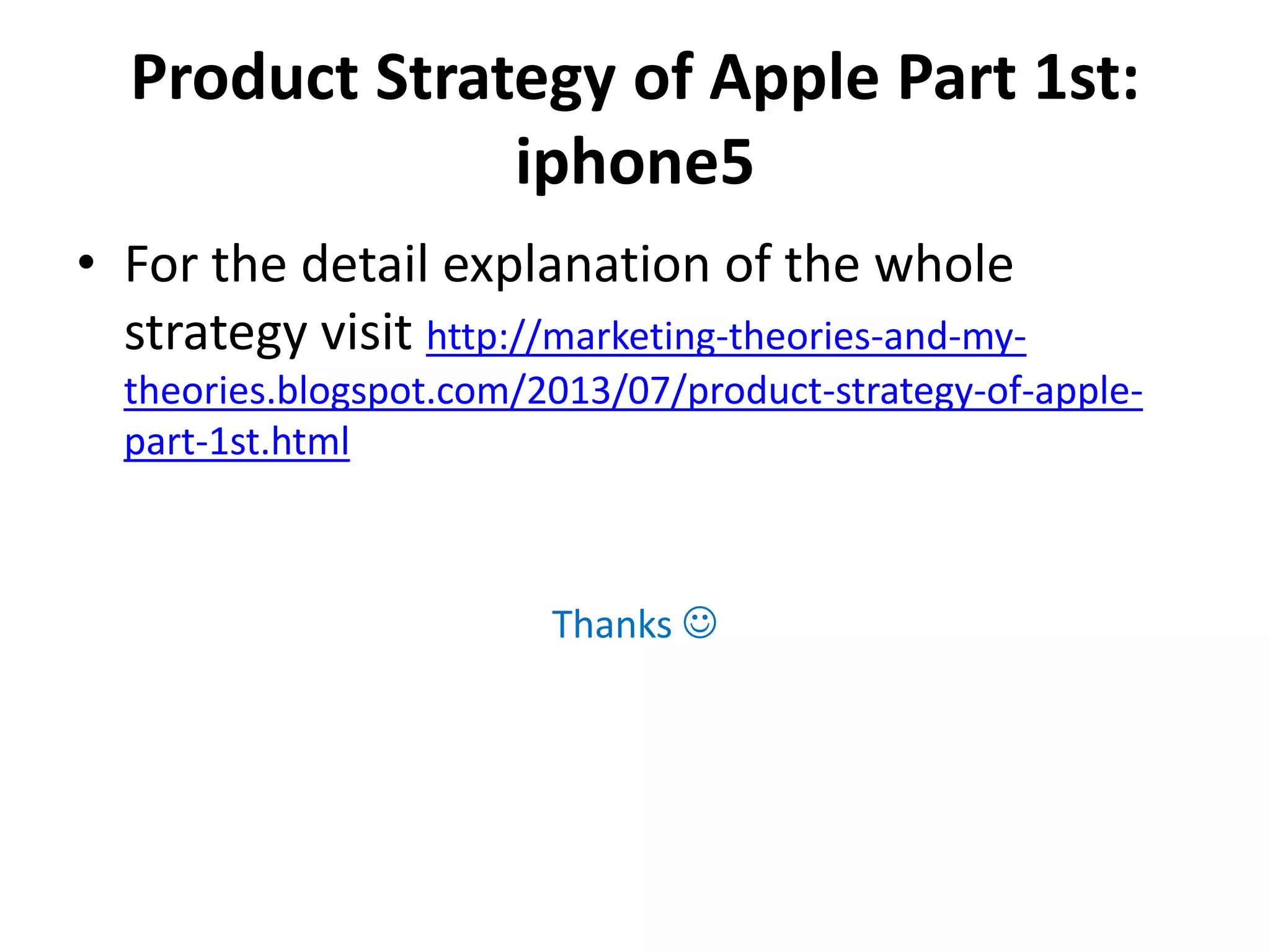 Apple Product Strategy | PPTX