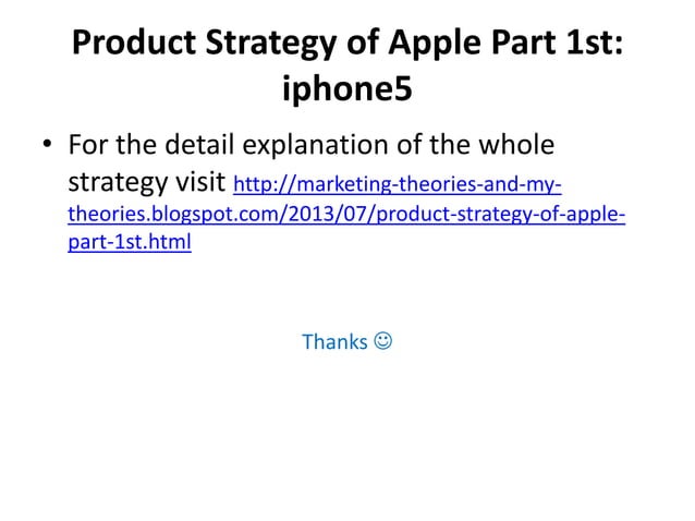 Apple Product Strategy | PPTX