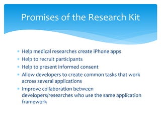 Apple Research Kit | PPT