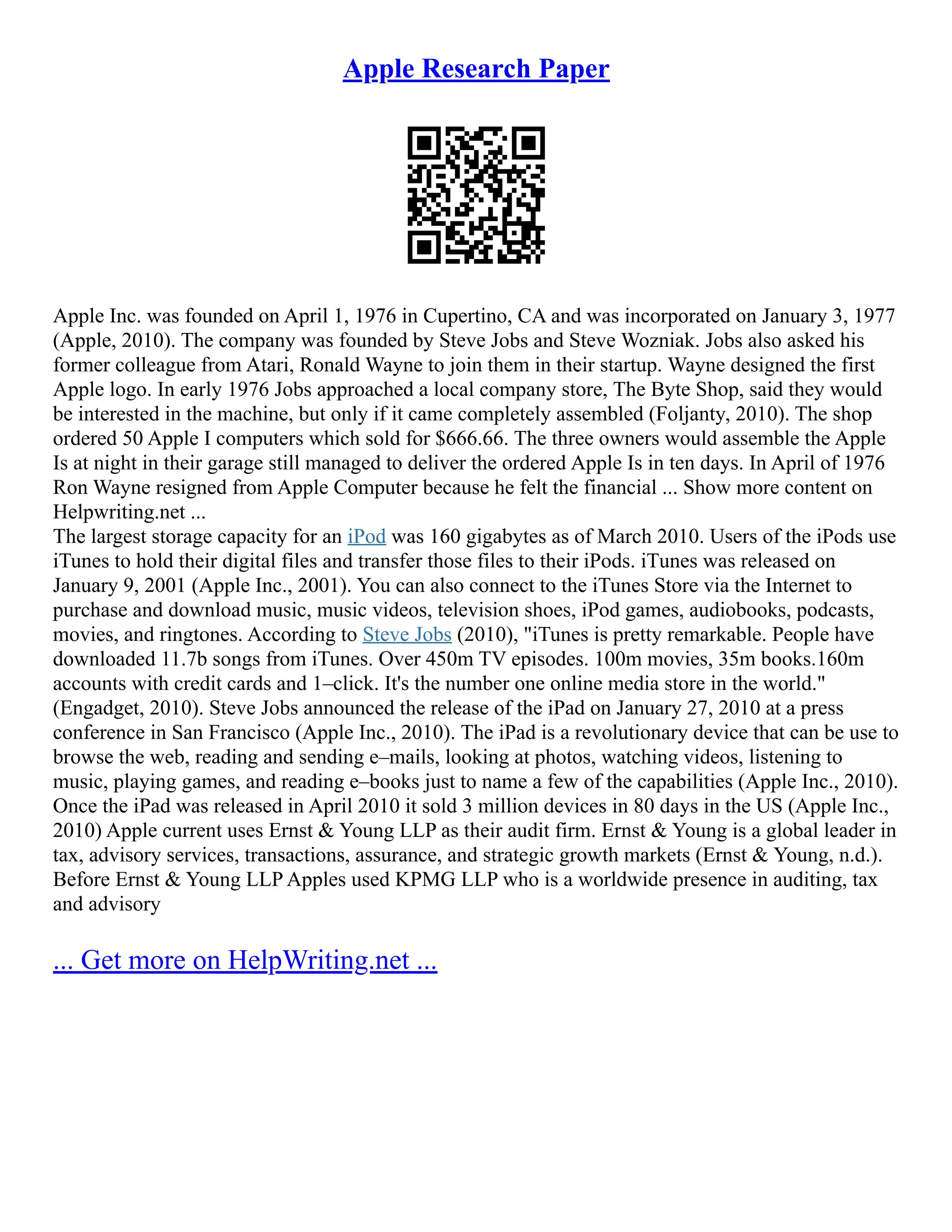 Apple Research Paper | PDF