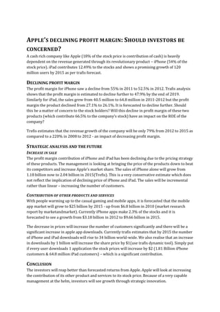 Apple's declining profit margin | PDF