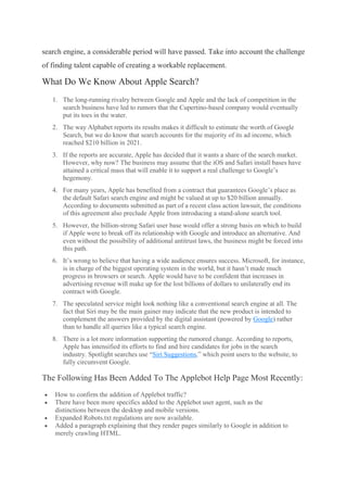 Apple Search Engine Optimization (SEO): Everything You Need To Know | PDF
