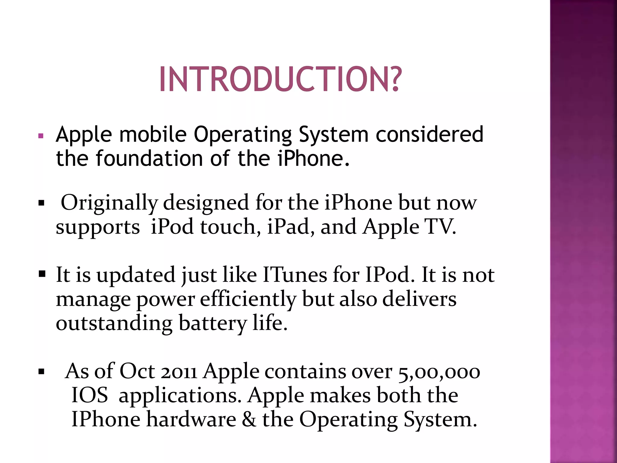 Apple's ios | PPT