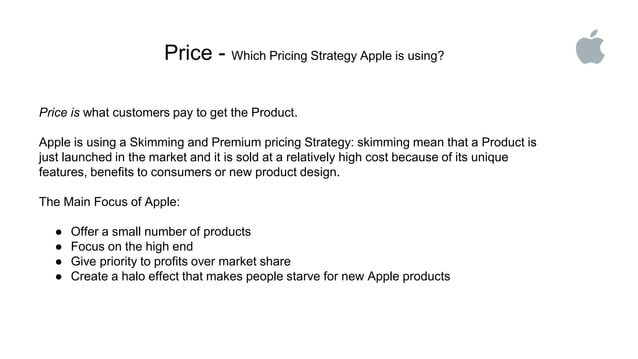 Apple's marketing mix | PPTX | Computing | Technology & Computing