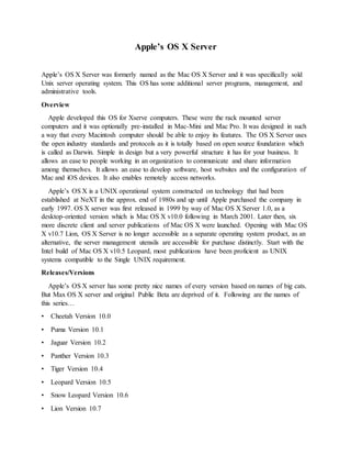 Apple s os x server | PDF