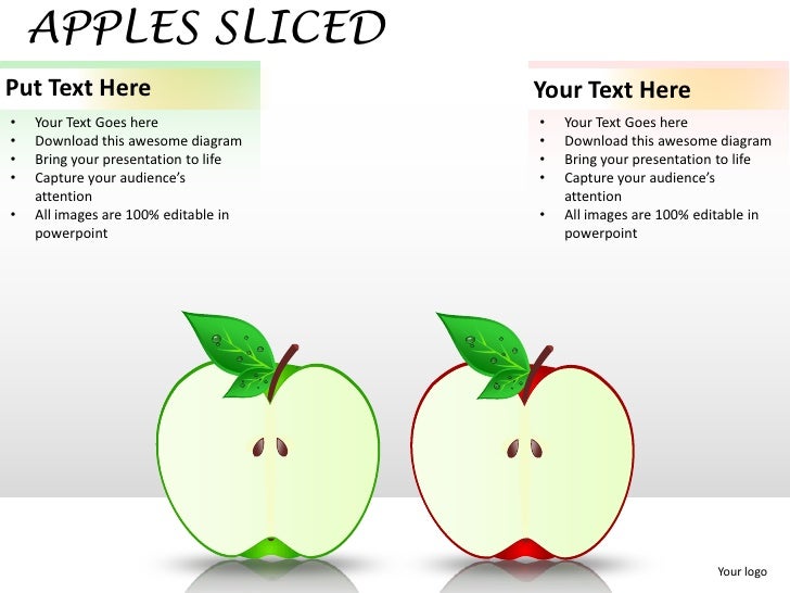 Apples sliced powerpoint presentation templates Apples sliced powerpoint presentation templates