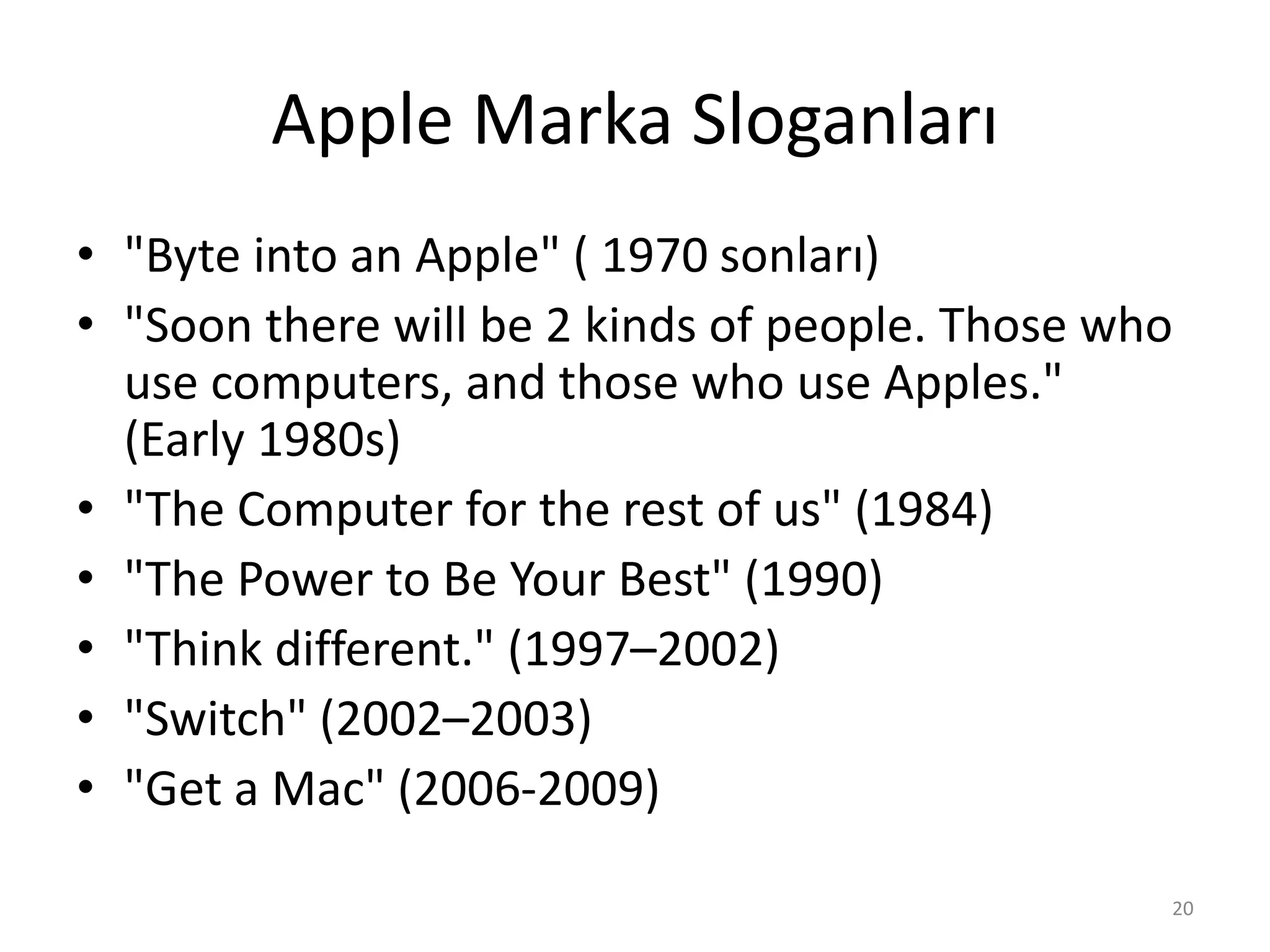 Apple Marka Sunumu - Marka İmajı | PPTX