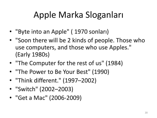 Apple Marka Sunumu - Marka İmajı | PPTX