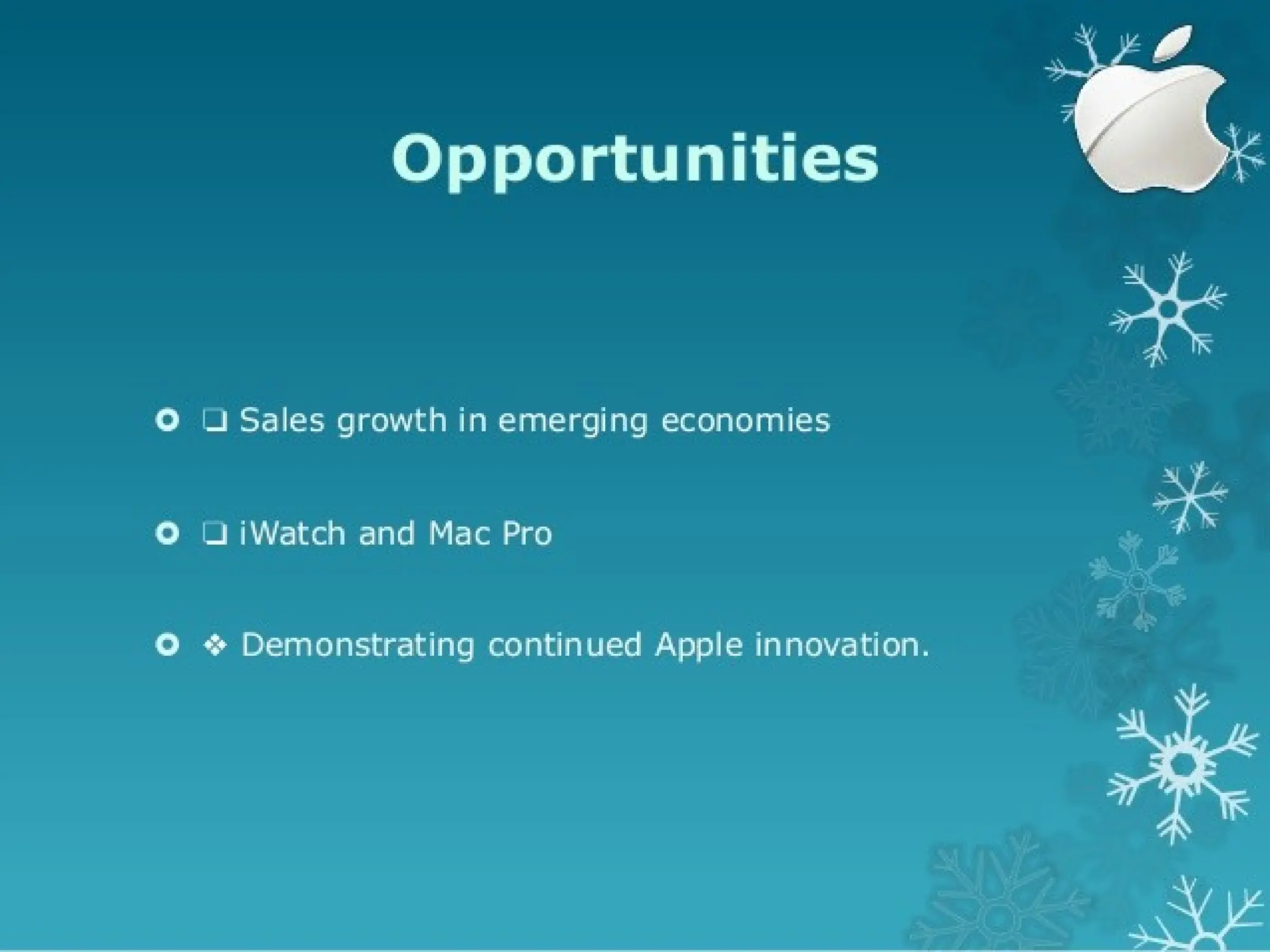 Power point presentation on Apple_SWOT analysys | PPT