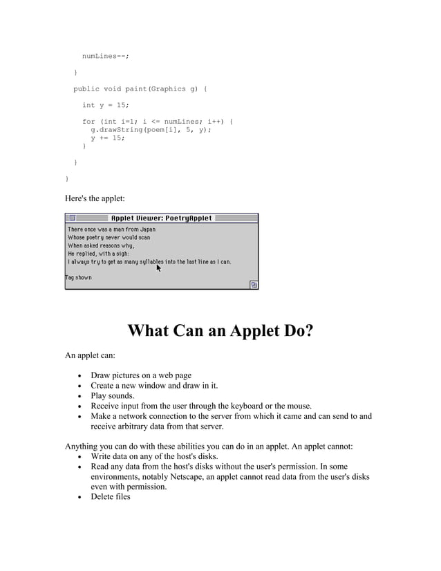 Applet | PDF
