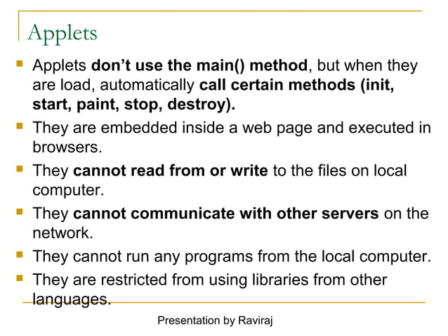 Java Applet | PPT