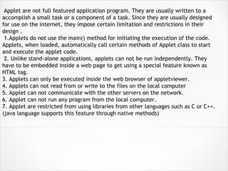 Applet | PPT