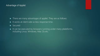 Applet | PPTX | Programming Languages | Computing