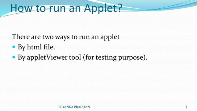 Applet | PPT