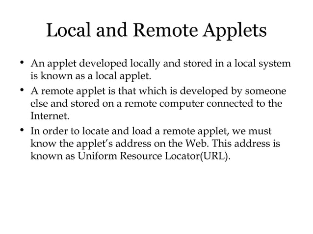 Applet and graphics programming | PPT