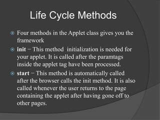 Applet and graphics programming | PPTX