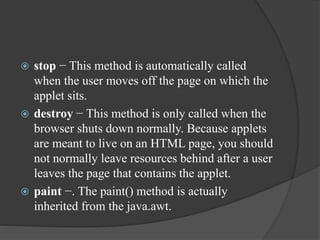 Applet and graphics programming | PPTX