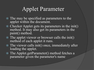 Applet and graphics programming | PPTX