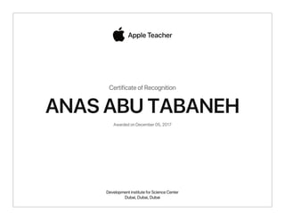 Apple teacher certificate | PPT