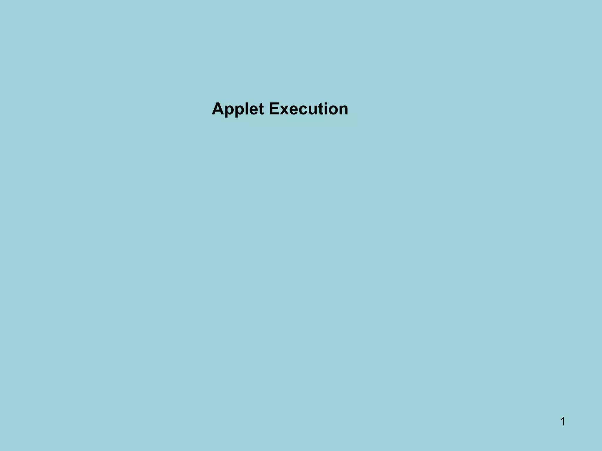 Applet execution | PPT