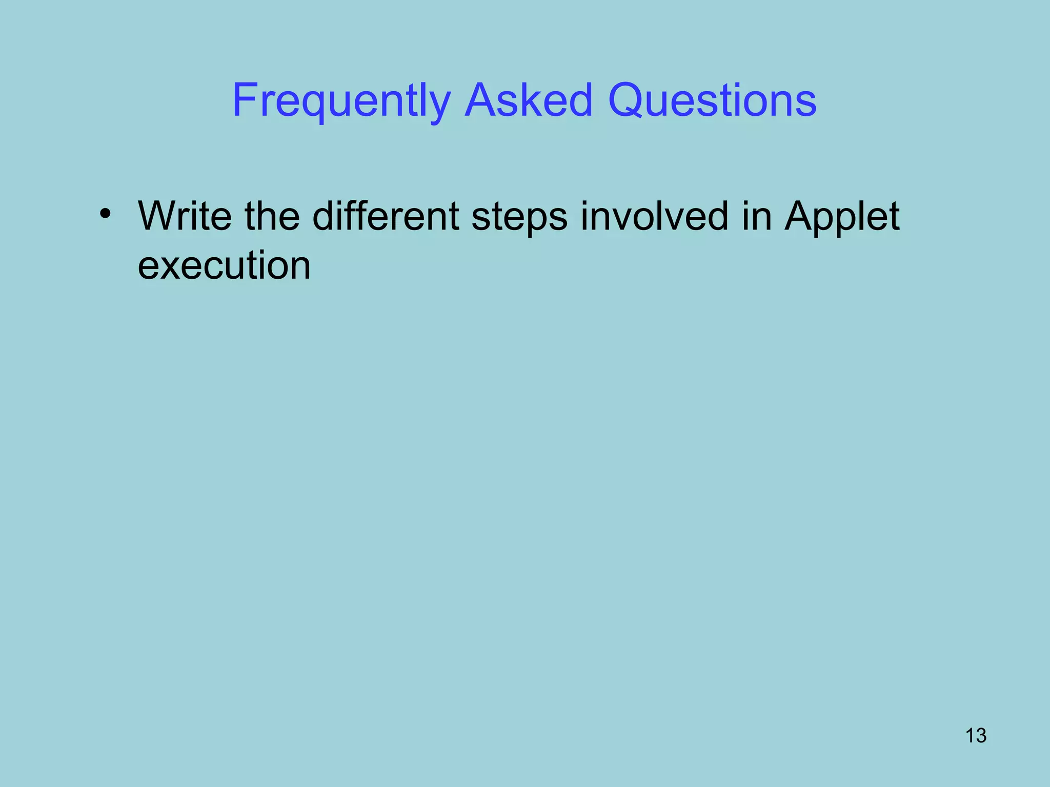 Applet execution | PPT