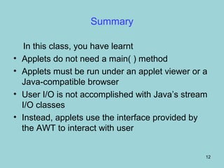 Applet execution | PPT