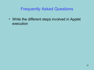 Applet execution | PPT
