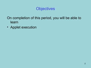Applet execution | PPT