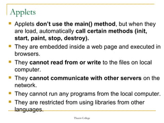 Applet & graphics programming | PPT