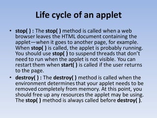 Applet in java | PDF