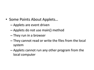 Applet intro | PPT