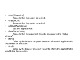 Applet intro | PPTX