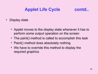Applet life cycle | PPT