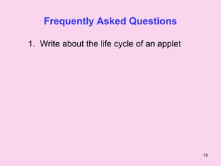 Applet life cycle | PPT