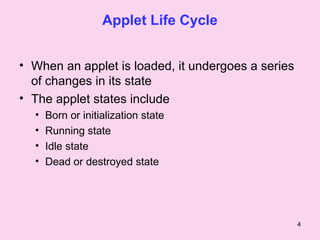 Applet life cycle | PPT