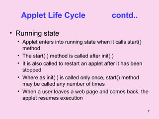 Applet life cycle | PPT